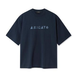 Axel Arigato Annotiere T-Shirt - - Tops - Herren - Blau - L