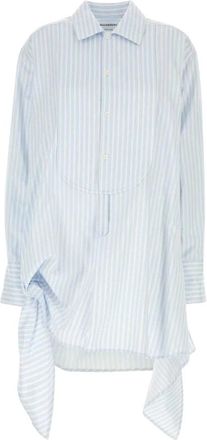 J.W.Anderson Besticktes Baumwoll-Hemdblusenkleid - - Dresses - Damen - Blau - 2XS