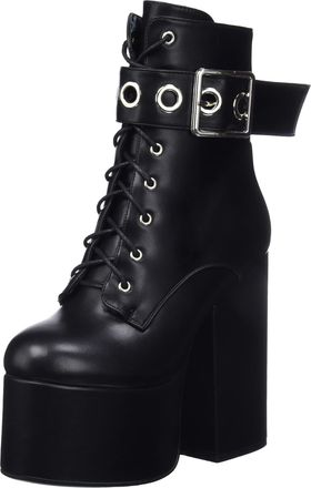 Lamoda Damen Creep Up Ankle Boot, Black Pu, 37 EU