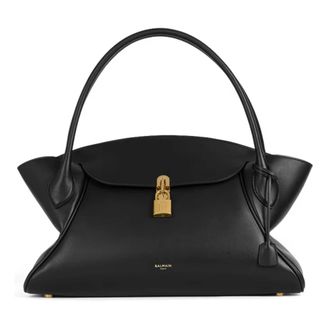 Balmain Sac &agrave; poign&eacute;e classique M - Femme - Sacs - Noir - Taille: ONE Size