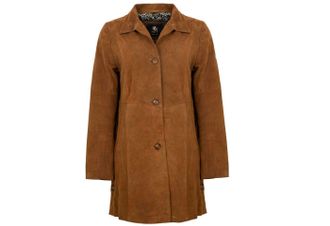 Otto Kern Lederjacke Mariella OTTO KERN - Damen Ledermantel Velourleder Wildleder braun