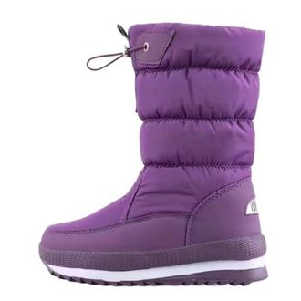 Generic JJDFW Bottes de neige chaudes pour femme Bottes dhiver imperm&eacute;ables antid&eacute;rapantes en fourrure pelucheuse mi-mollet Botas, A7, 37 1/3 EU