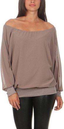 Malito more than fashion Chiffonbluse 6291 mit Carmenausschnitt, Einheitsgröße