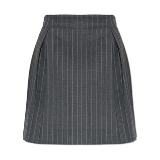 Valentino Garavani Nadelstreifen-Wollrock - - Skirts - Damen - Grau - XS