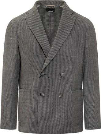HUGO BOSS Homme, Vestes, Gris, Taille: L Veste crois&eacute;e