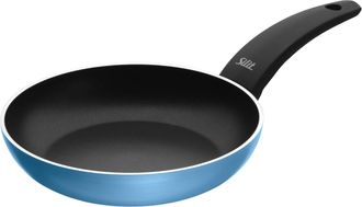 Silit Belluna Bratpfanne 20 cm Induktion, Aluminium beschichtet, Kunststoffgriff, für schonendes Braten, blau