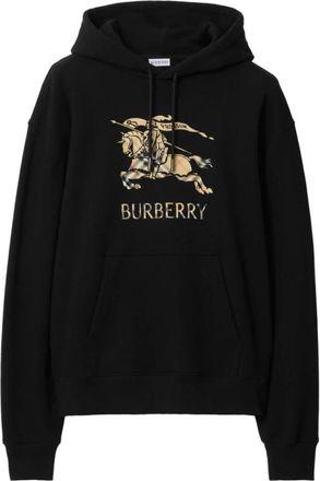 Burberry Homme, Sweatshirts et sweats à capuche, Noir, Taille: XL EKD Appliqué Cotton Sweat à capuche