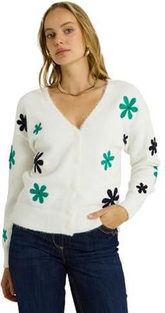 Grain de Malice Gilet 2 en 1 Fleurs brod&eacute;es Femme