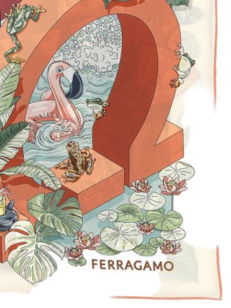 Ferragamo Jungle Party Scarf - Multicolor