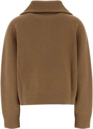 Prada Cashmere Polo-Collar Polo Sweater - Beige