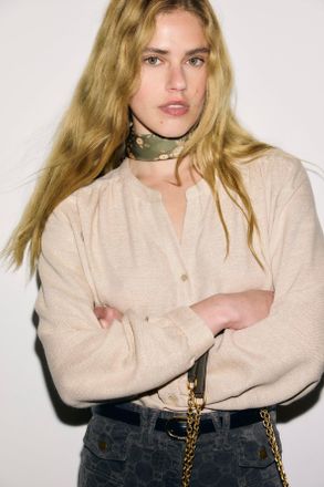 Gerard Darel Blouse en lurex - LISET - Sable