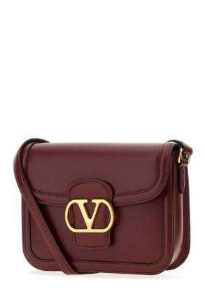 Valentino Garavani Womens Burgundy Leather 9to5 Shoulder Bag Brickruby Borse A Tracolla
