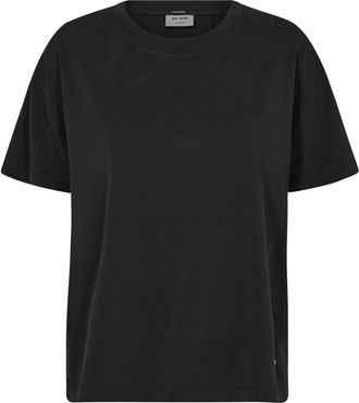 Mos Mosh Schwarzes Basic Tee Top - - Tops - Damen - Schwarzk - XL