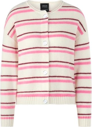 Marc Cain Weicher gestreifter Cardigan - - Knitwear - Damen - Mehrfarbig - S