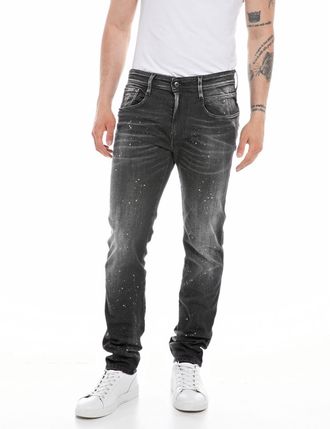 Replay Herren Jeans Anbass Slim-Fit mit Comfort Stretch, Dark Grey 097 (Grau), 31W / 32L
