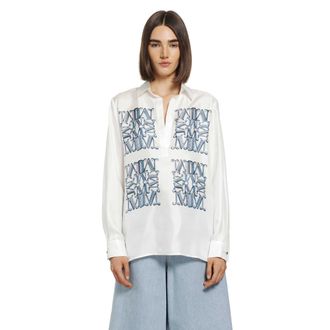 Max Mara Printed Silk Shirt