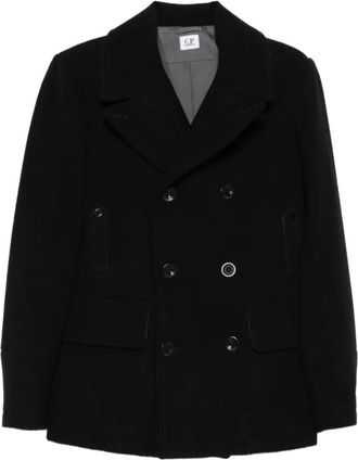 C.P. Company C.p. Company, Homme, Vestes, Noir, Taille: M Duffel Pea Coat