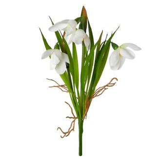 Creativ Home Kunstblume Schneegl&ouml;ckchen 21cm wei&szlig;. K&uuml;nstliche Fr&uuml;hlingsblumen, Maigl&ouml;ckchen, Fr&uuml;hlingsdekoration