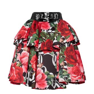 Philipp Plein Femme, Jupes, Multicolore, Taille: 36 FR Blossom Skirt