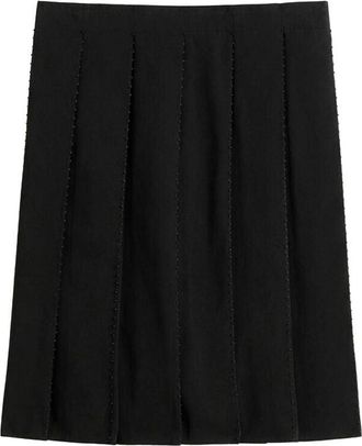 Toteme Damen Faltenrock mit Perlenbesatz