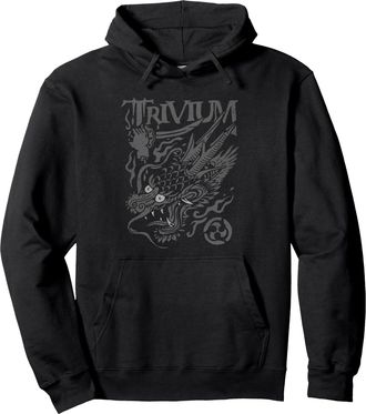 Trivium Screaming Dragon Black and White Pullover Hoodie