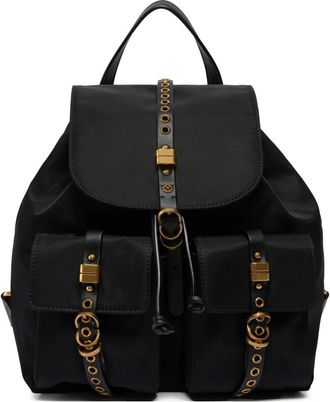 Pinko Pinko, Femme, Sacs, Noir, Taille: ONE Size Backpack Classic