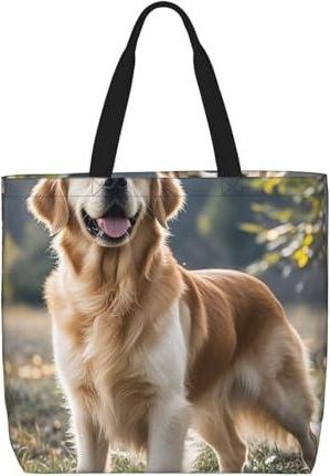 Generic Golden Retriever Sac Cabas L&eacute;ger Sacs D&eacute;contract&eacute; Sac A Main Femmes Pour Gym Plage Shopping