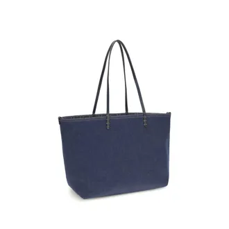 Fendi Womens Blue Cotton Shoulder Bag