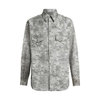Etro Graues Button-Up-Hemd mit Taschen - - Shirts - Herren - Grau - L