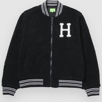 HUF Sherpa Varsity Jacke black