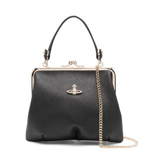 Vivienne Westwood Femme, Sacs, Noir, Taille: ONE Size Sac &agrave; poign&eacute;e sup&eacute;rieure Kiss-Lock noir