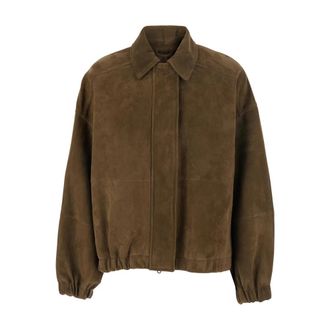Brunello Cucinelli Suede Bomber Jacket - - Jackets - Damen - Braun - M