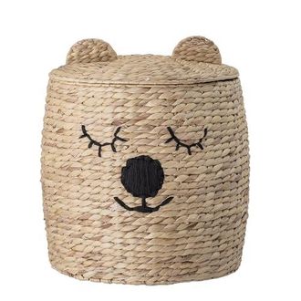 Bloomingville Korb mit Deckel, natur, Wasserhyazinthe, 42 x 50 cm (L/H)