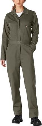 Dickies Long Sleeve Cotton Twill Coverall Combinaisons dutilit&eacute;s Professionnelle, Vert Mousse, L Femme