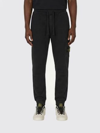 Stone Island Pantalon cargo en coton biologique avec logo