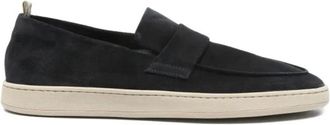 Officine Creative Homme, Chaussures, Bleu, Taille: 44 EU Herbie/001 Suede Mocassins