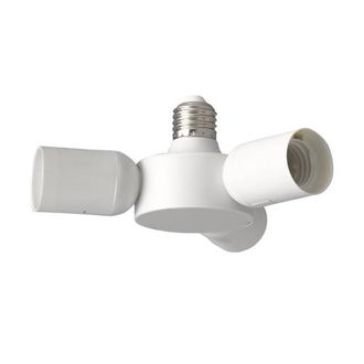 Eglo Rueda 98277 R&eacute;partiteur 3 en 1 E27 en Plastique Blanc, Convertisseur de Socle, 1 Ampoule &agrave; 3 Ampoules, Accessoire Pour &Eacute;clairage Plus Clair, Douille E