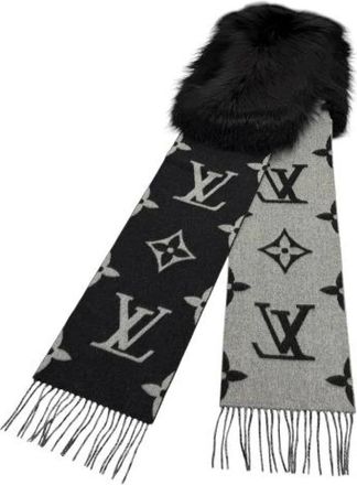 Louis Vuitton Pre-owned Reykjavik Cashmere Fox Fur Scarf - Femme - Pre-owned - Noir - Taille: ONE Size