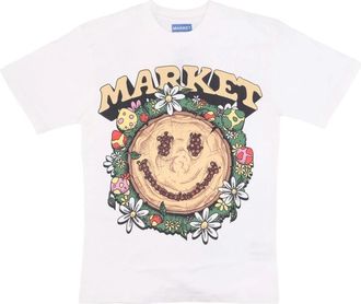 Market Cloud Smiley Tee Herren T-Shirt - - Tops - Herren - Wei&szlig; - L