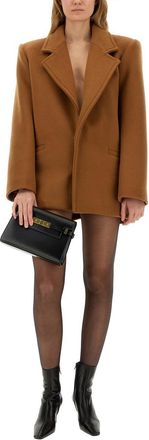 Saint Laurent 100% Wool Coat - Beige