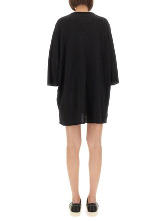 Rick Owens Oversized Viscose Blend T-Shirt - Black