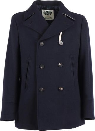 Camplin manteau &agrave; boutonni&egrave;re crois&eacute;e - Bleu