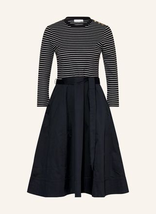 Hobb's Kleid Viviana Im Materialmix Mit 3/4-Arm blau