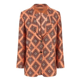 Alberto Biani Single-breasted Seidenblazer - - Jackets - Damen - Rosa - L
