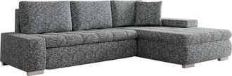Mirjan24 Ecksofa Orkan Mini Premium, Couch mit Schlaffunktion und Bettfunktion, Eckcouch mit Bettkasten, L-Sofa Farbauswahl (Corbett 78)
