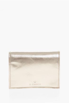 IL BISONTE Leather Golden Effect Wallet size Unica