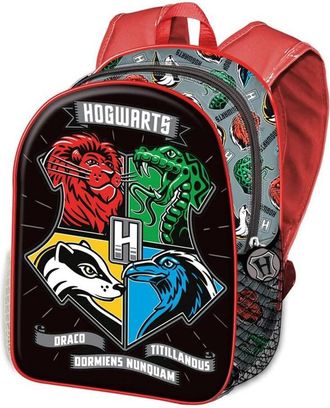 Harry Potter Dark Shield-Kleiner 3D Rucksack, Schwarz, 26 x 31 cm, Kapazität 8,5 L