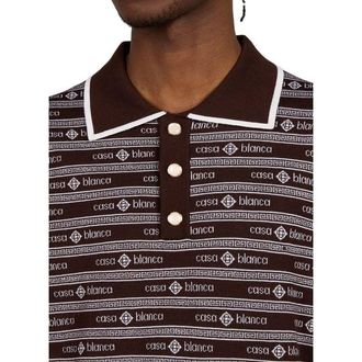 Casablanca Polo logotyp&eacute; en laine