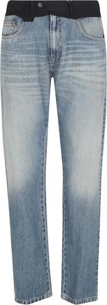 Maison Margiela Homme, Jeans, Bleu, Taille: W33 Jeans Avec Contraste
