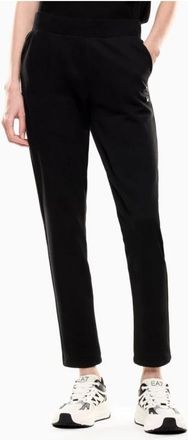 Emporio Armani Emporio Armani Ea7, Femme, Sport, Noir, Taille: 40 FR Logo Series cotton-blend trousers